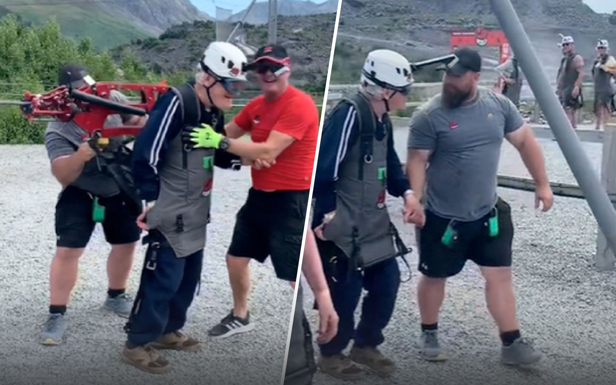 94-year-old man rides world's fastest zipline in honor of his late wife ...